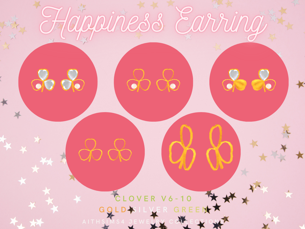 Happiness Earrings V6-10 - The Sims 4 Create a Sim - CurseForge