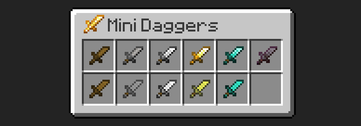 Mini Daggers - Gallery - Minecraft Resource Packs - CurseForge