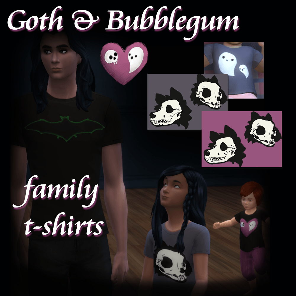Goth & Bubblegum Family Shirts - The Sims 4 Create a Sim - CurseForge