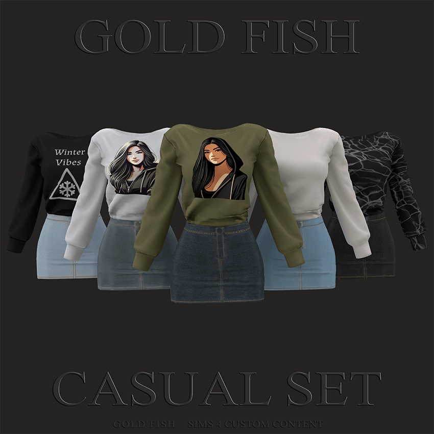 GoldFish Casual Set - Gallery - The Sims 4 Create a Sim - CurseForge