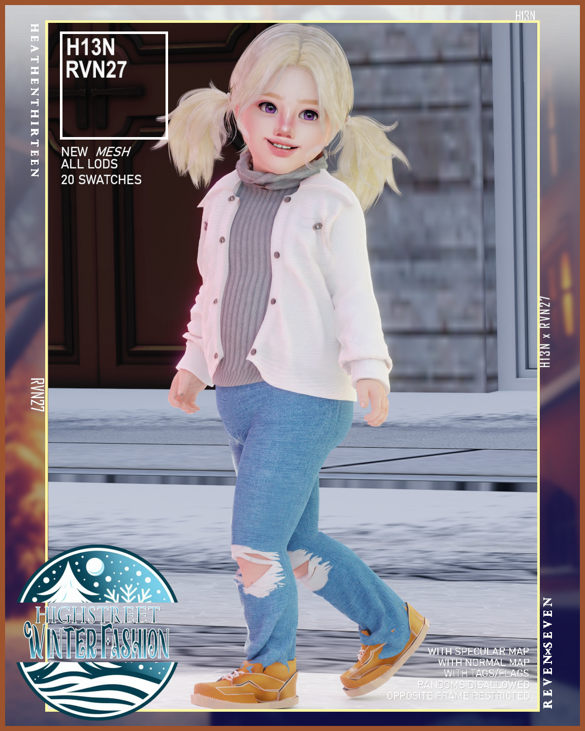 Toddler's Classic Flare Relaxed Fit Ripped Jeans - The Sims 4 Create a ...