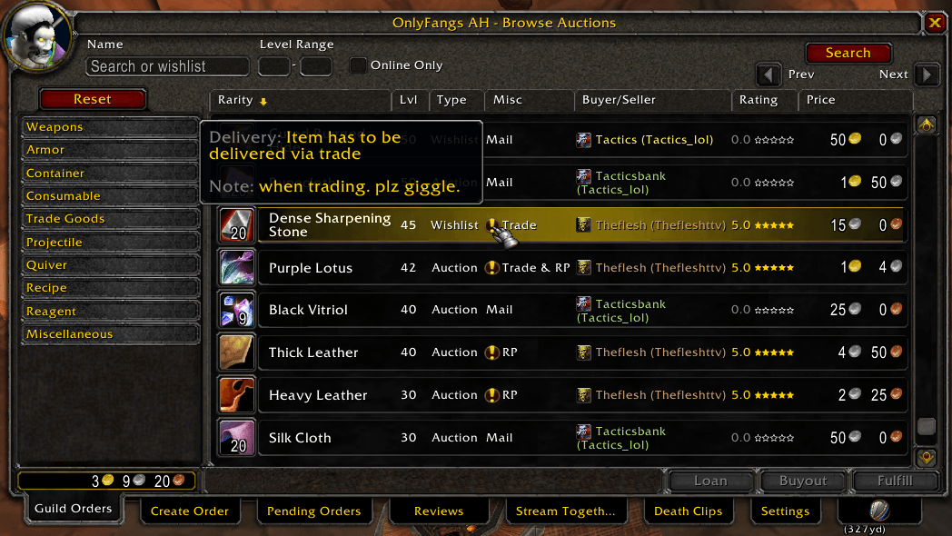 OnlyFangs AH - Gallery - World of Warcraft Addons - CurseForge