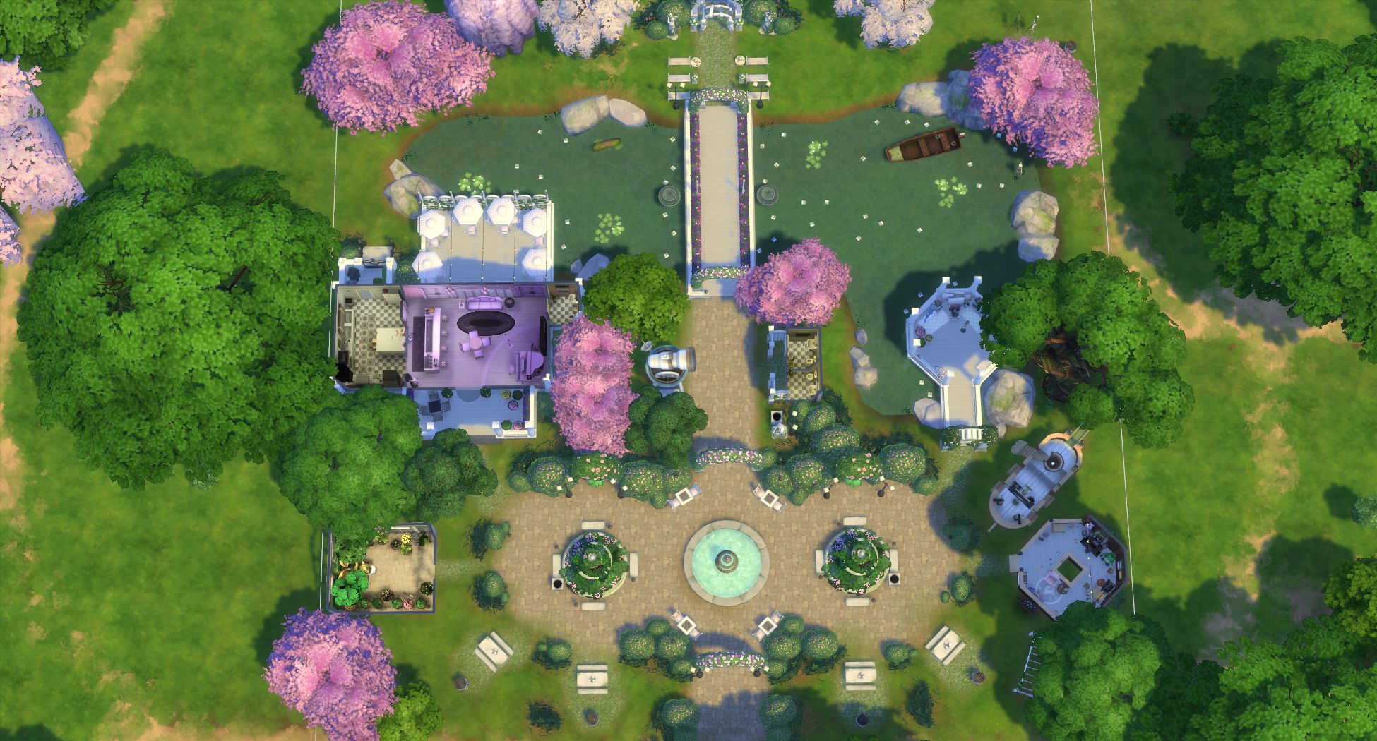 Park Of Roses Romantic Garden No Cc The Sims 4 Rooms Lots
