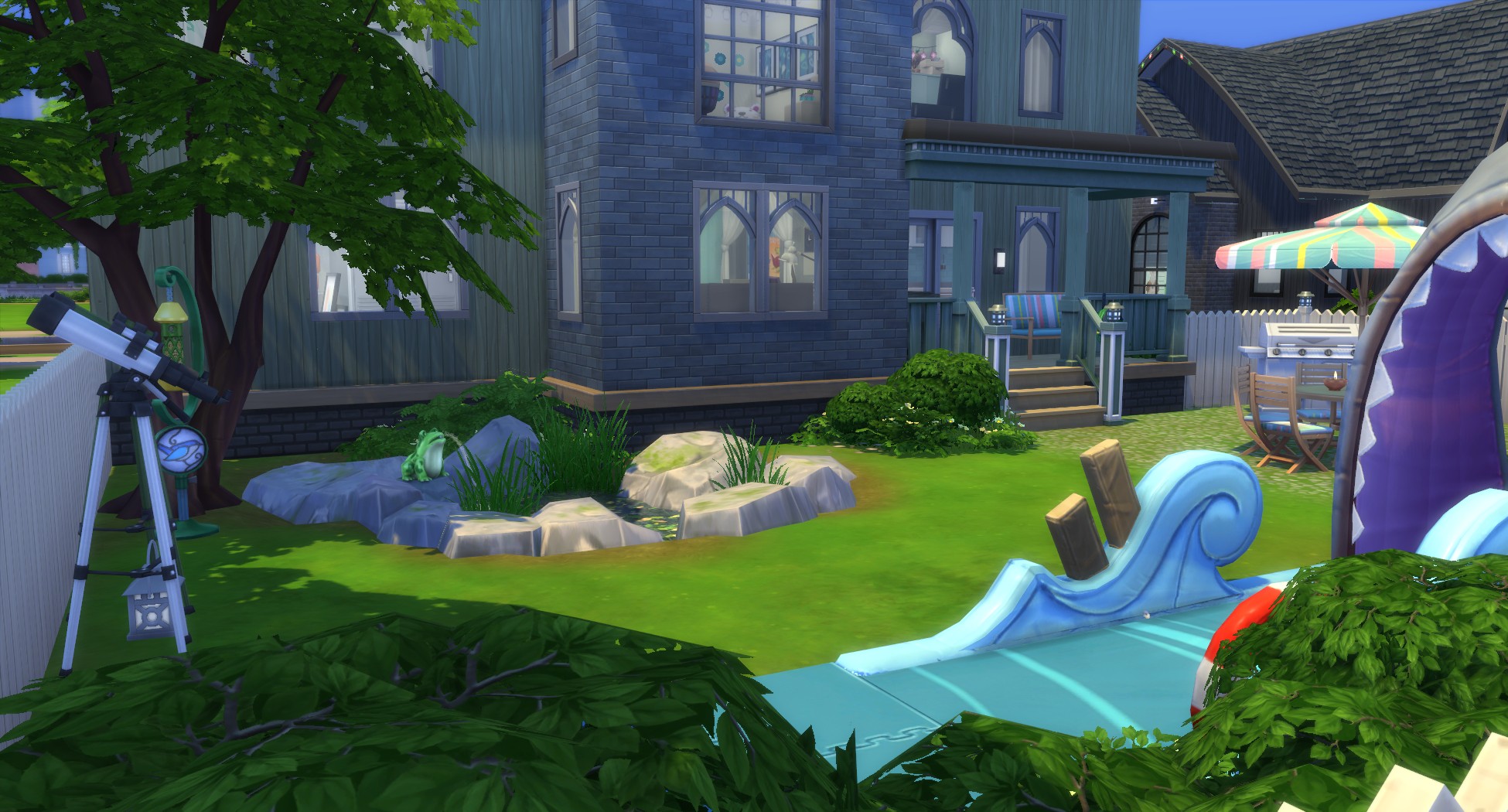 House for writer with kids | Backyard Stuff | No CC - The Sims 4 Rooms ...