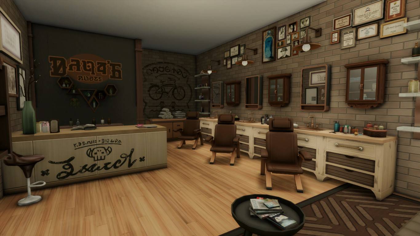 Street Barbershop NO CC - Gallery - The Sims 4 Rooms / Lots - CurseForge