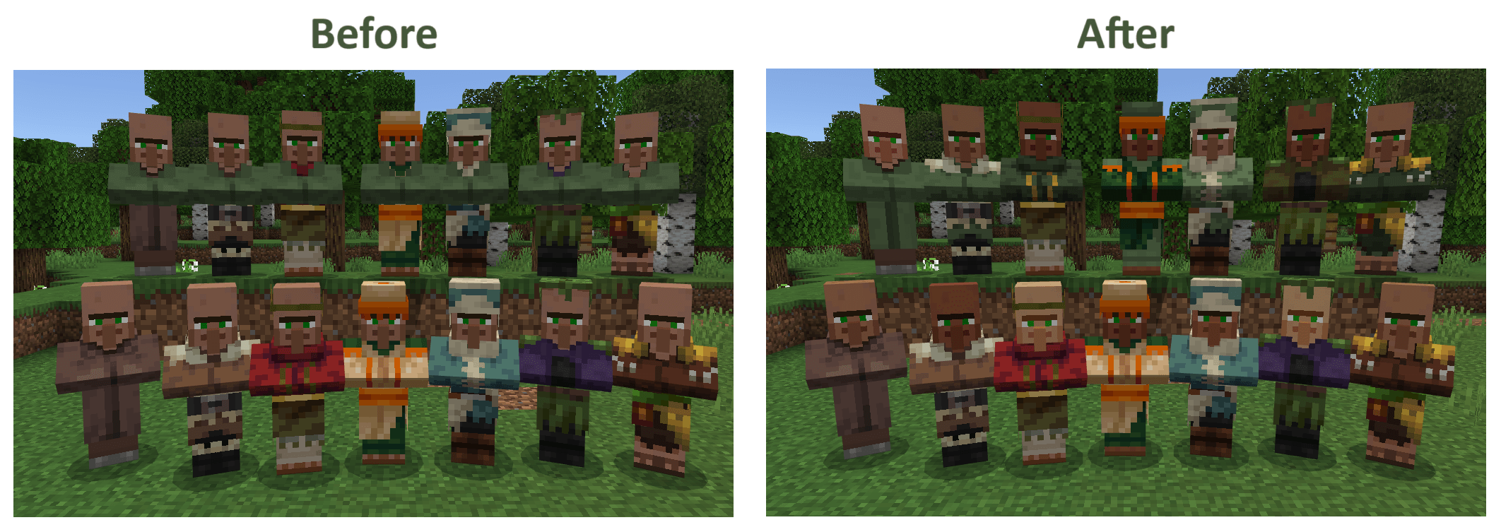 Villagers Reskinned - Gallery - Minecraft Bedrock Texture Packs ...
