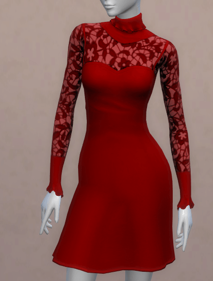 Lace Detailed Dress - Gallery - The Sims 4 Create a Sim - CurseForge