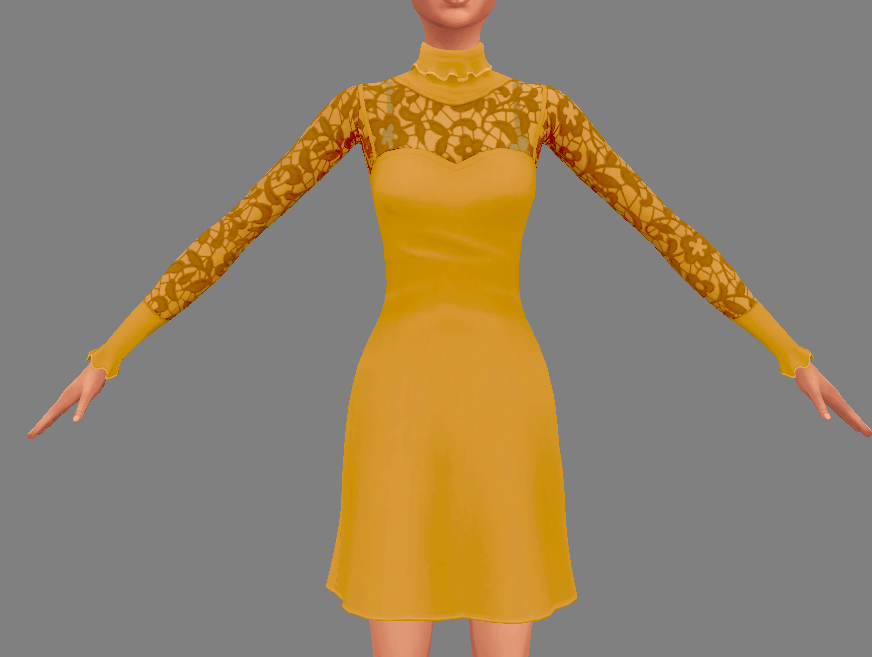 Lace Detailed Dress - Gallery - The Sims 4 Create a Sim - CurseForge