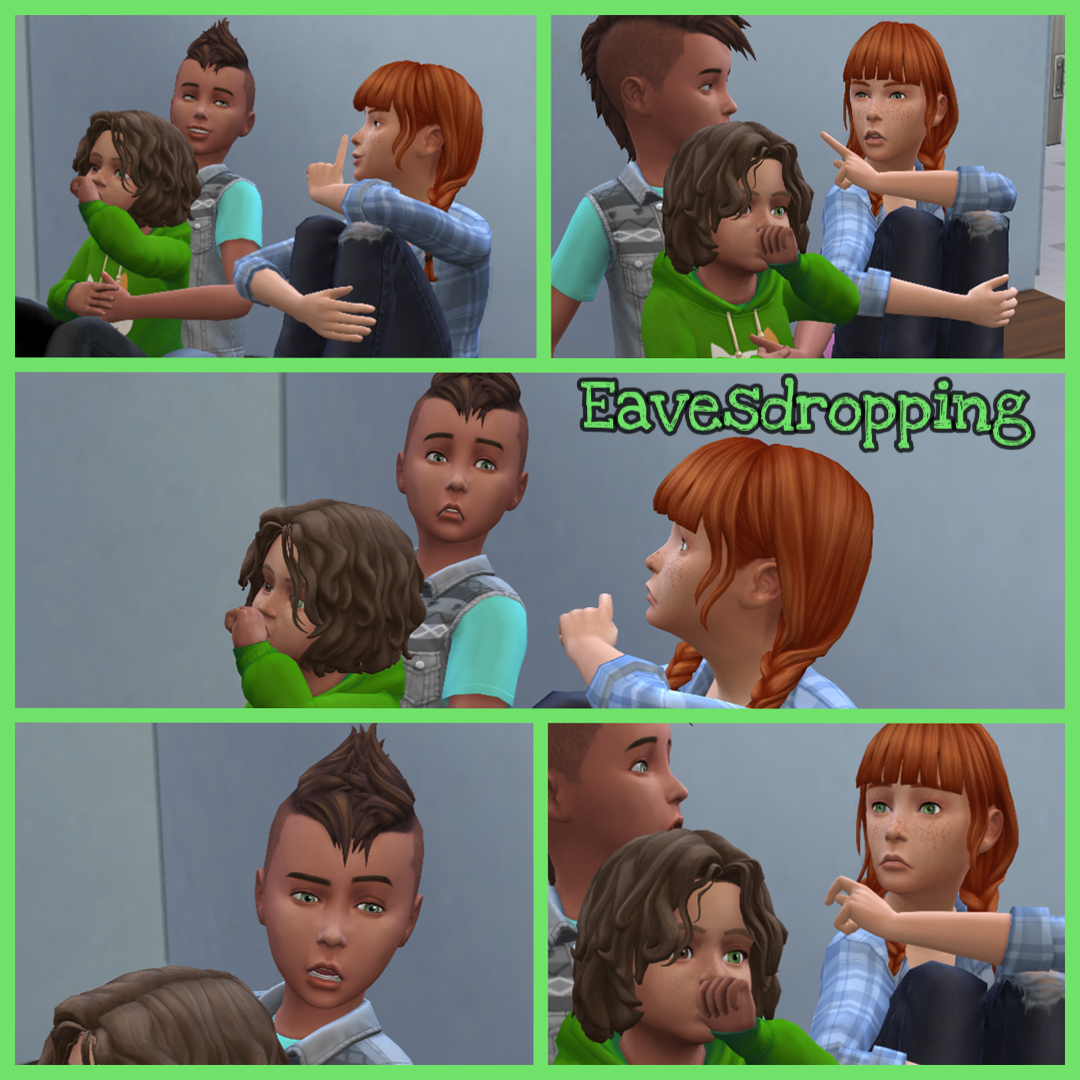 Kids Eavesdropping Regrets Pose Pack - Gallery - The Sims 4 Mods ...