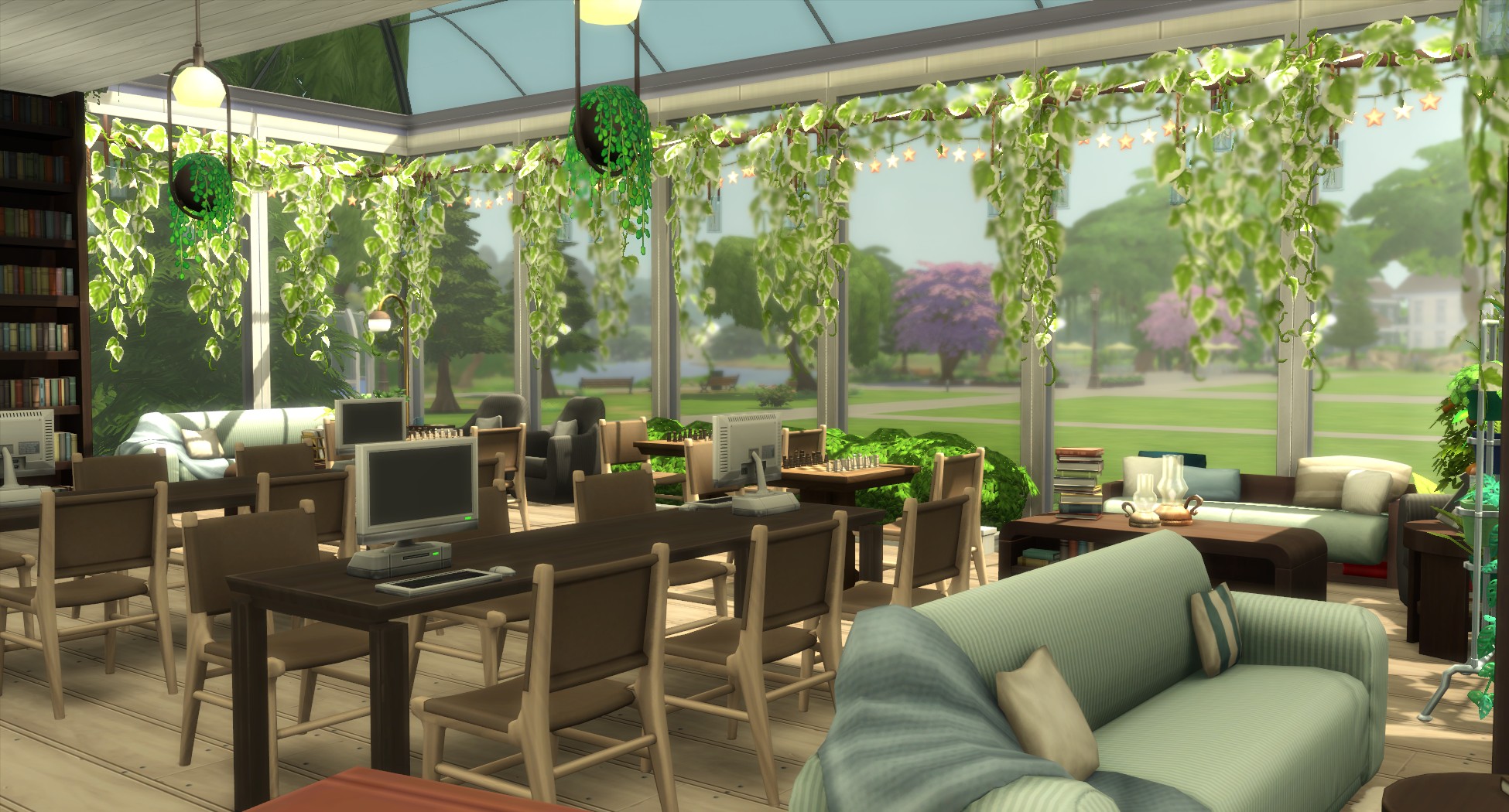 Willow Creek Library | Book Nook + Blooming Rooms | No CC - The Sims 4 ...