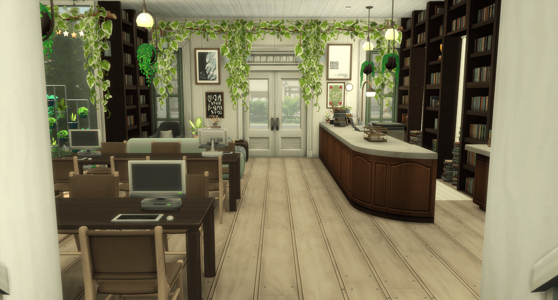 Willow Creek Library | Book Nook + Blooming Rooms | No CC - The Sims 4 ...