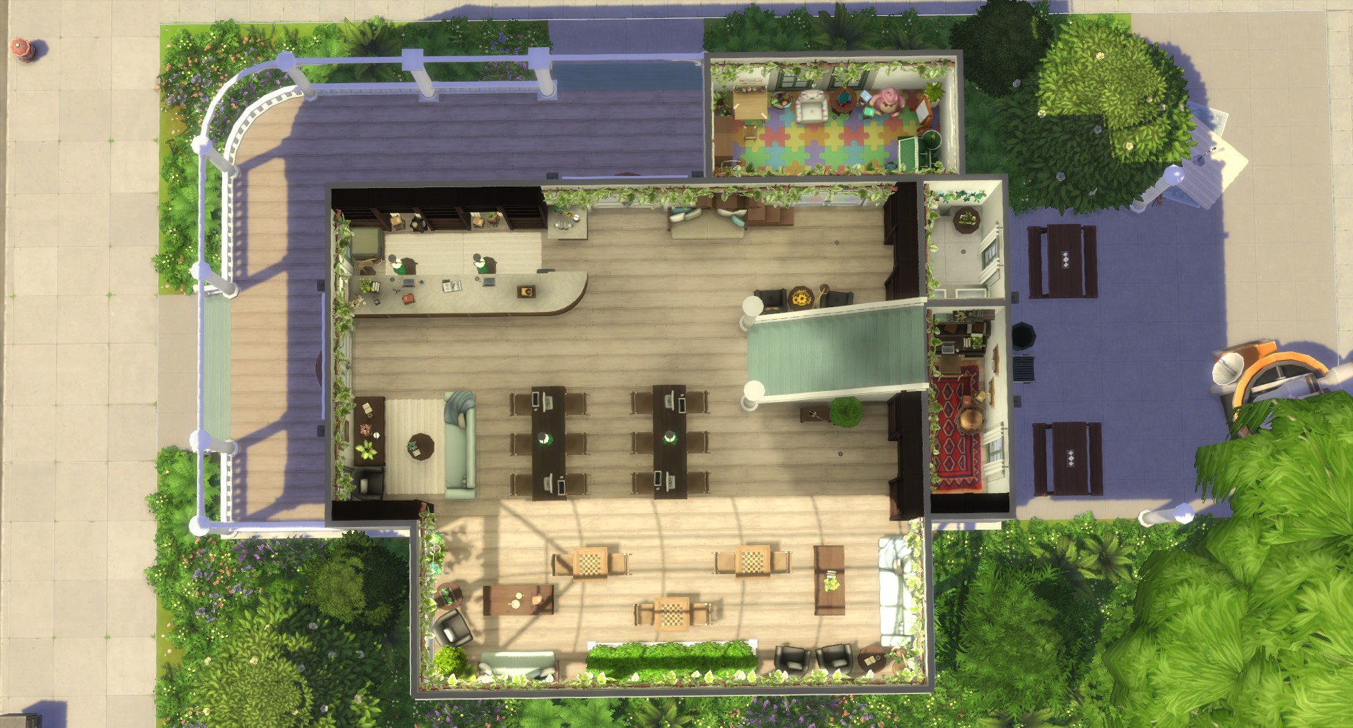 Willow Creek Library | Book Nook + Blooming Rooms | No CC - The Sims 4 ...