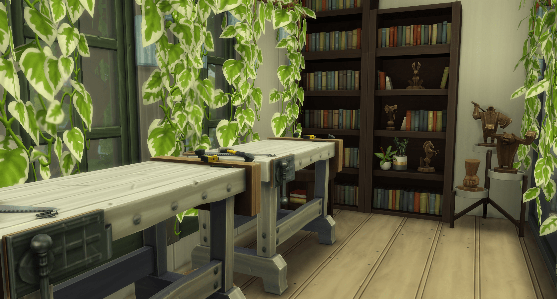 Willow Creek Library | Book Nook + Blooming Rooms | No CC - The Sims 4 ...