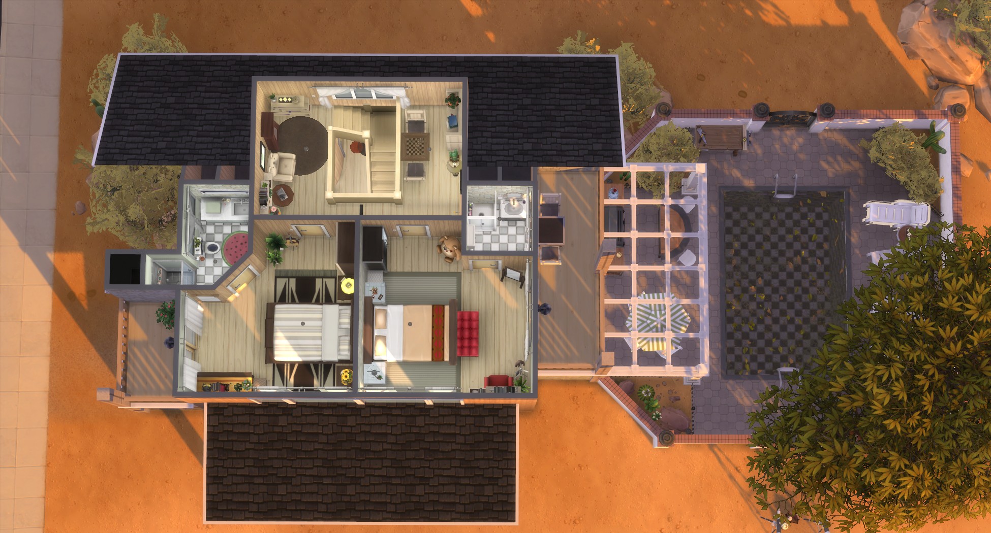 RGB Mid Century House | Base game | No CC - Gallery - The Sims 4 Rooms ...
