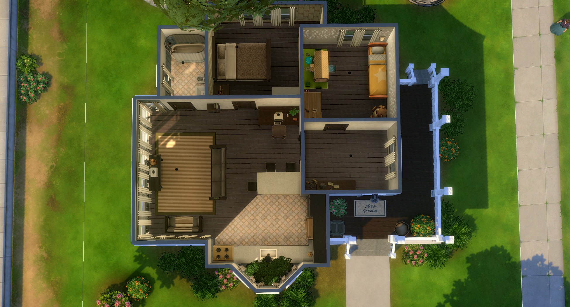 Starter Modern Farmhouse | Base Game* | No CC - The Sims 4 Rooms / Lots ...