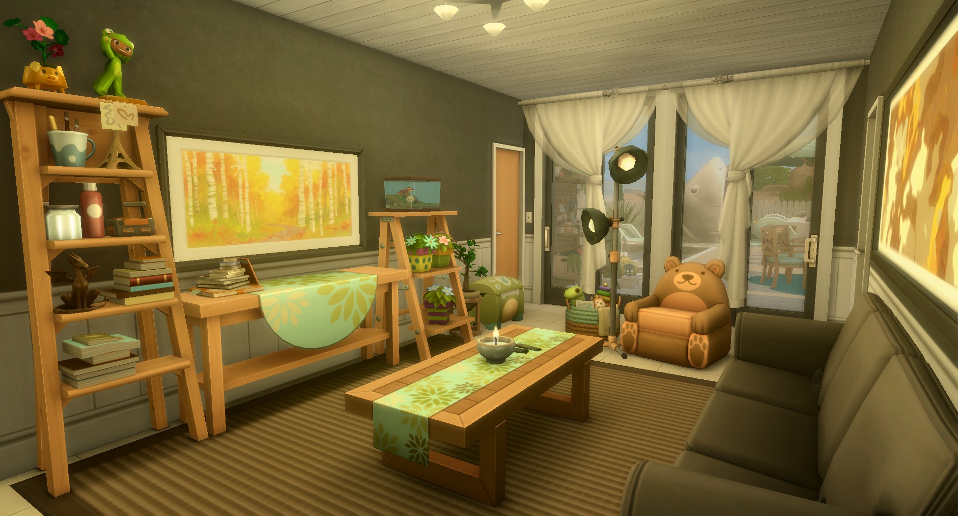 Artist "Golden Hour" Home | 3 Packs* | No CC - The Sims 4 Rooms / Lots ...