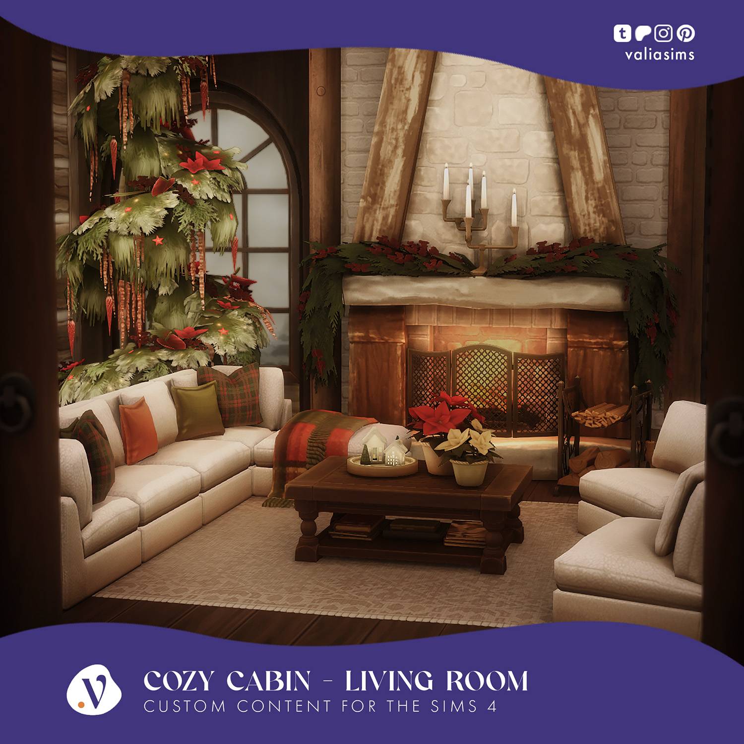 Cozy Cabin Collection - Living Room - Gallery - The Sims 4 Build / Buy ...