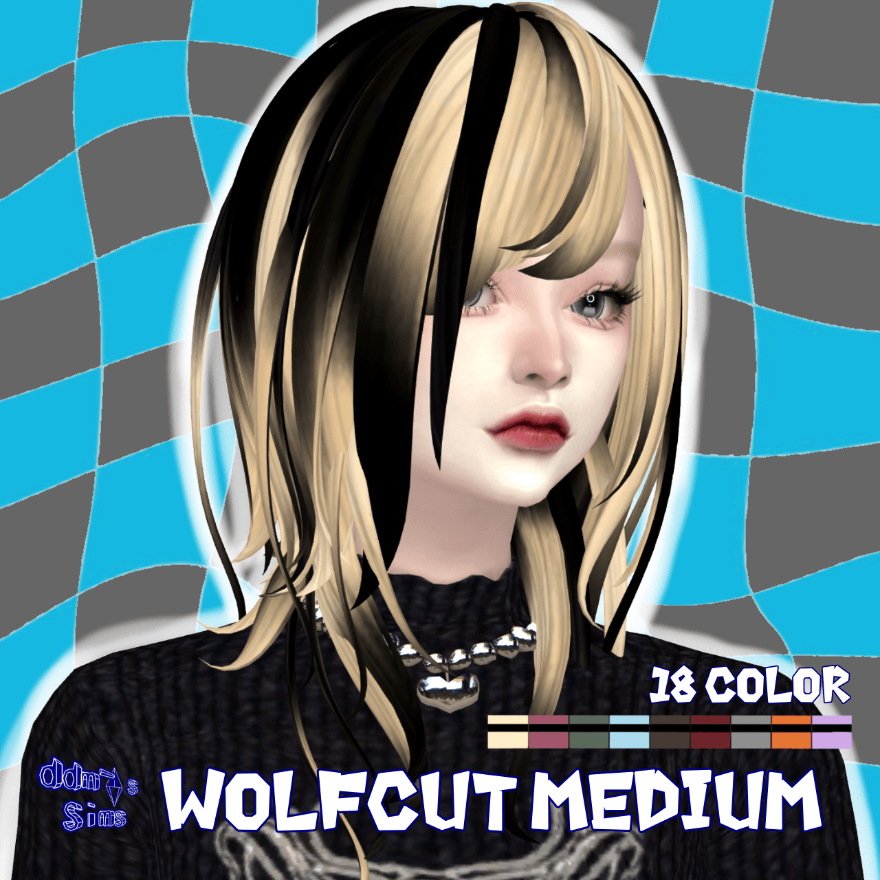 H / WolfCut Medium 18color - Gallery - The Sims 4 Create a Sim - CurseForge