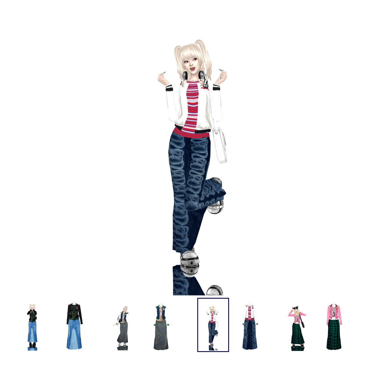 C / Y2K Outfit Ver2 4color - Gallery - The Sims 4 Create a Sim - CurseForge