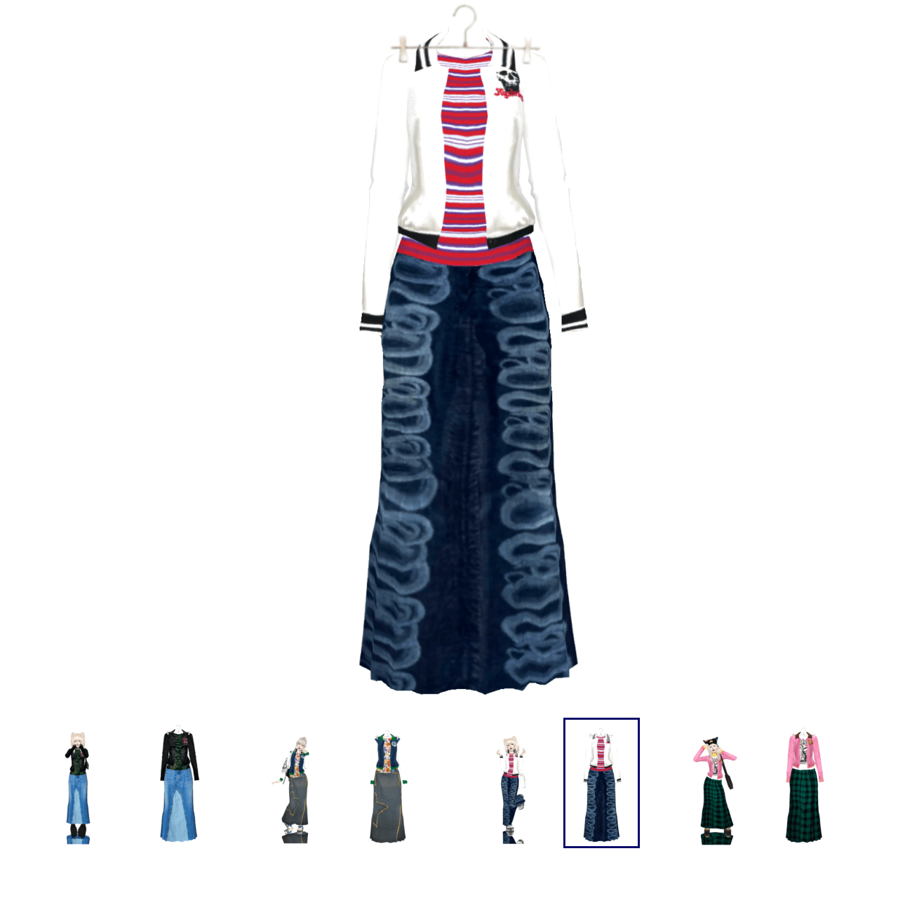 C / Y2K Outfit Ver2 4color - Gallery - The Sims 4 Create a Sim - CurseForge