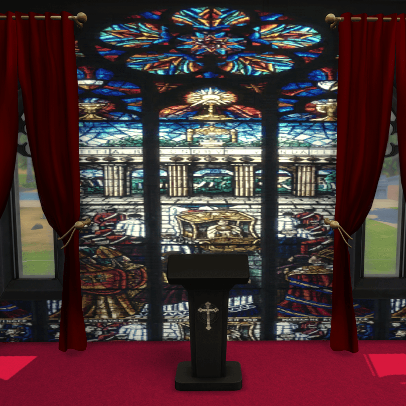 Cathedral Stained Glass Wallpaper - Zelba Design - Gallery - The Sims 4 ...