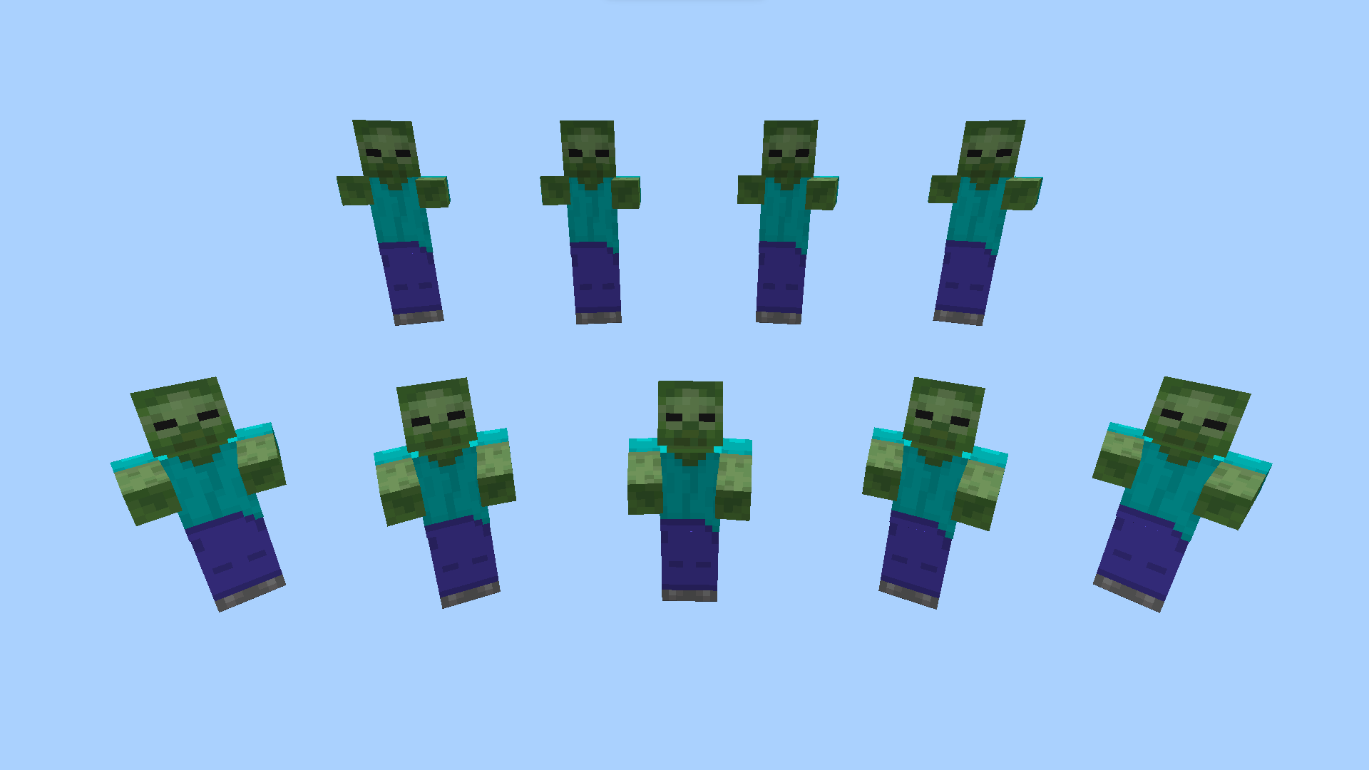 Zombie Default Skins - Minecraft Bedrock Texture Packs - CurseForge