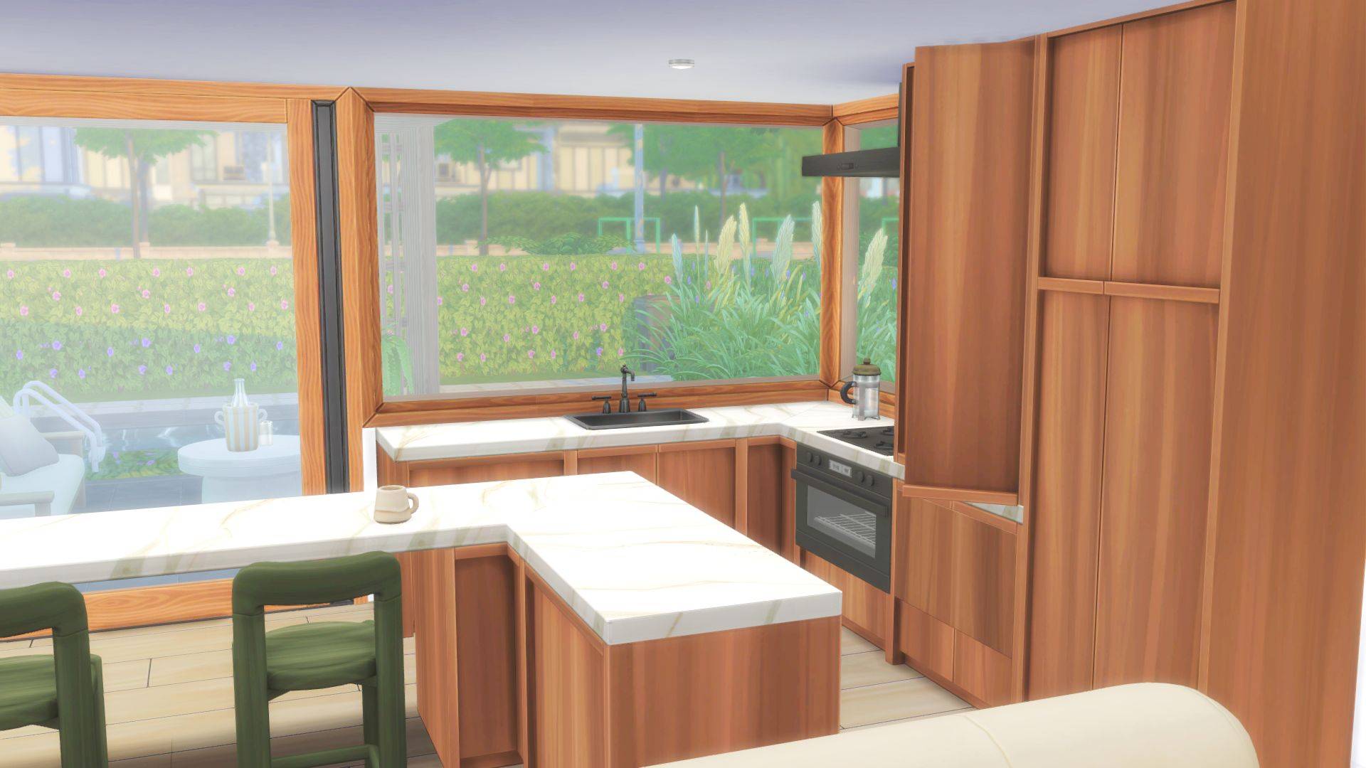 Compact Contemporary - Kitchen-Living-Dining - The Sims 4 Rooms / Lots ...