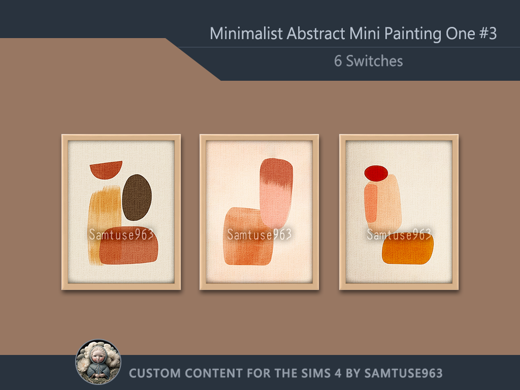 Minimalist Abstract Mini Painting One #3 Extra G - Gallery - The Sims 4 ...