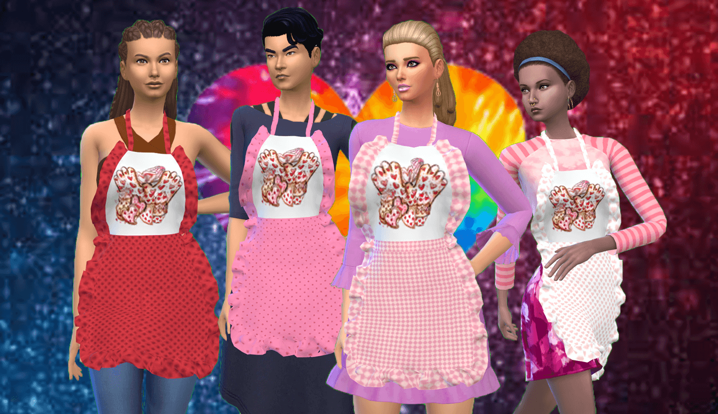 Valentine's Apron, accessory - Gallery - The Sims 4 Create a Sim ...