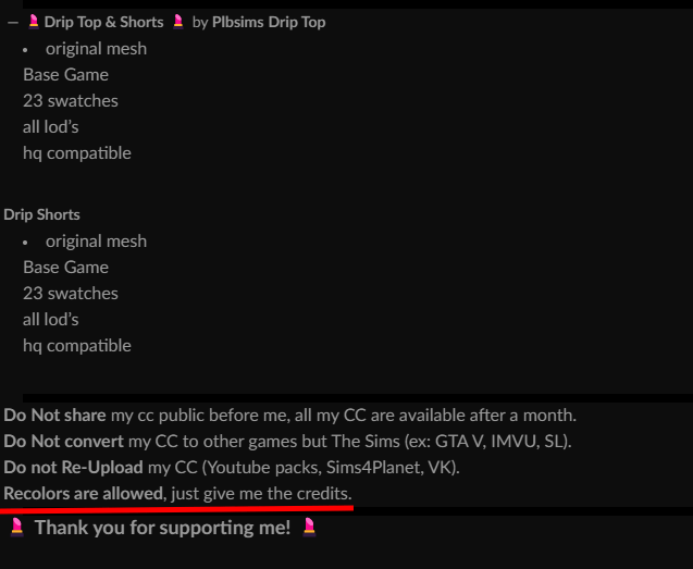 Drip Top & Shorts recolor (Mesh Needed) - Gallery - The Sims 4 Create a ...