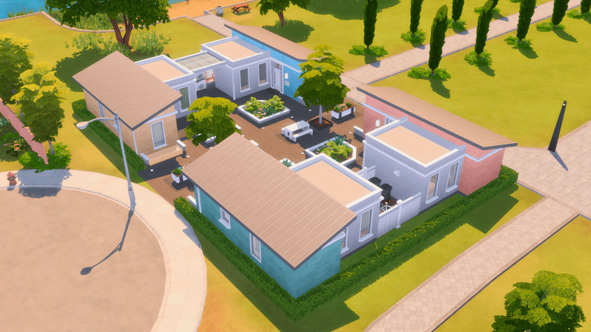 Foxbury Quad Student Tiny Homes - The Sims 4 Rooms / Lots - CurseForge