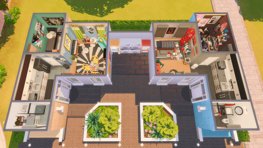 Foxbury Quad Student Tiny Homes - The Sims 4 Rooms / Lots - CurseForge