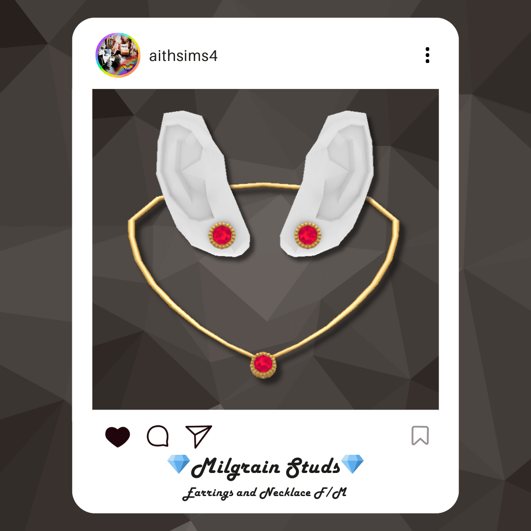 Milgrain Studs Set - The Sims 4 Create a Sim - CurseForge