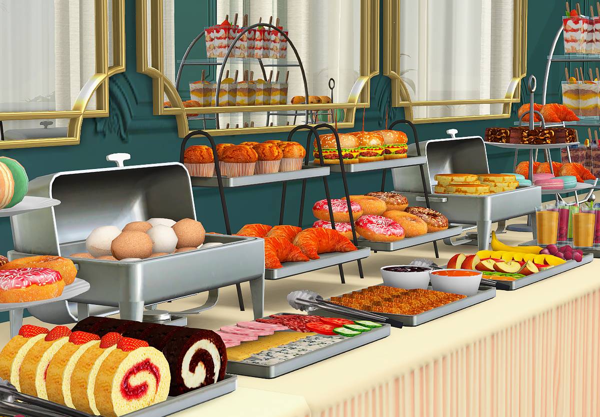 Open Buffet Table - The Sims 4 Mods - CurseForge