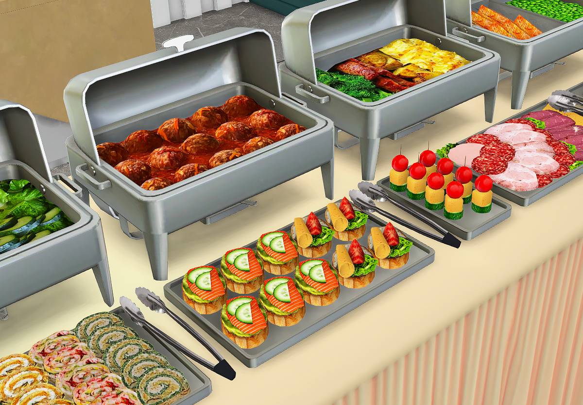 Open Buffet Table Gallery The Sims 4 Mods Curseforge