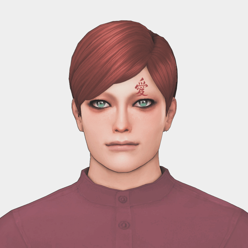 Install Gaara Hair & Tattoo - The Sims 4 Mods - CurseForge