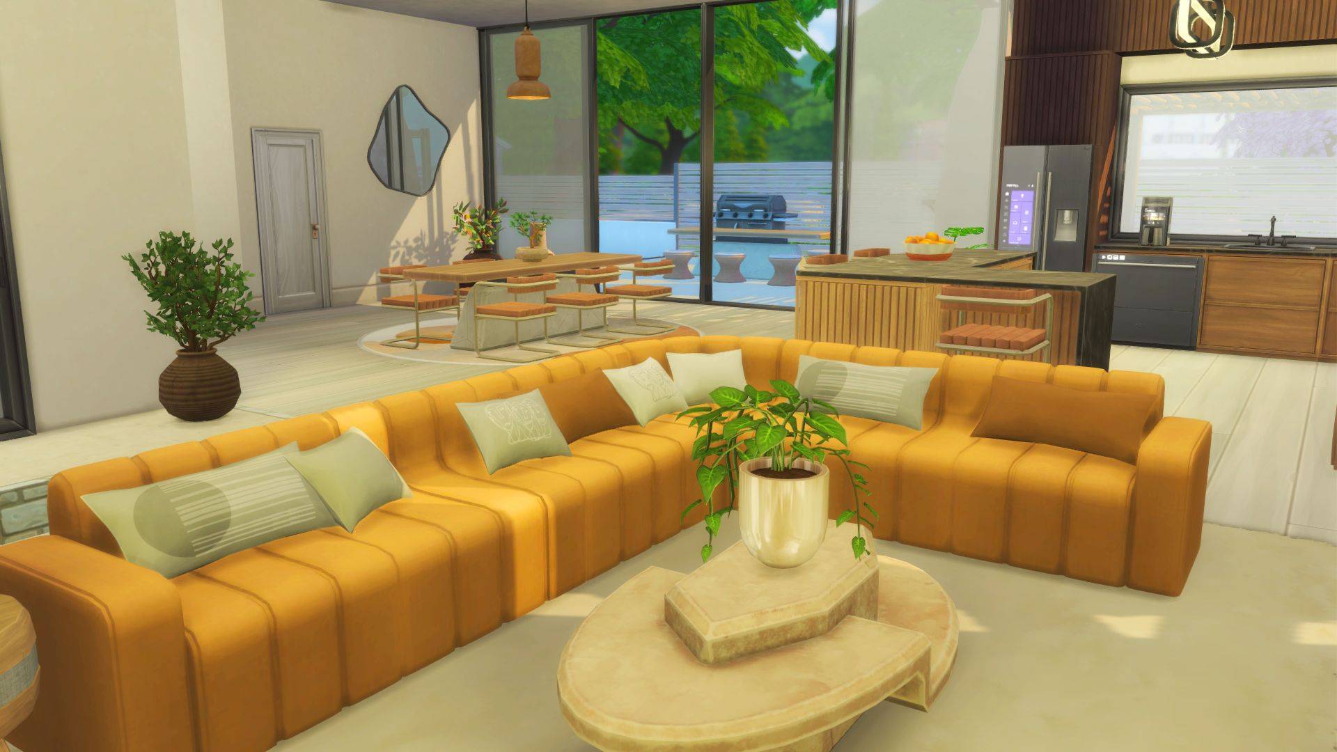 Minimal Earthy Living - The Sims 4 Rooms / Lots - CurseForge