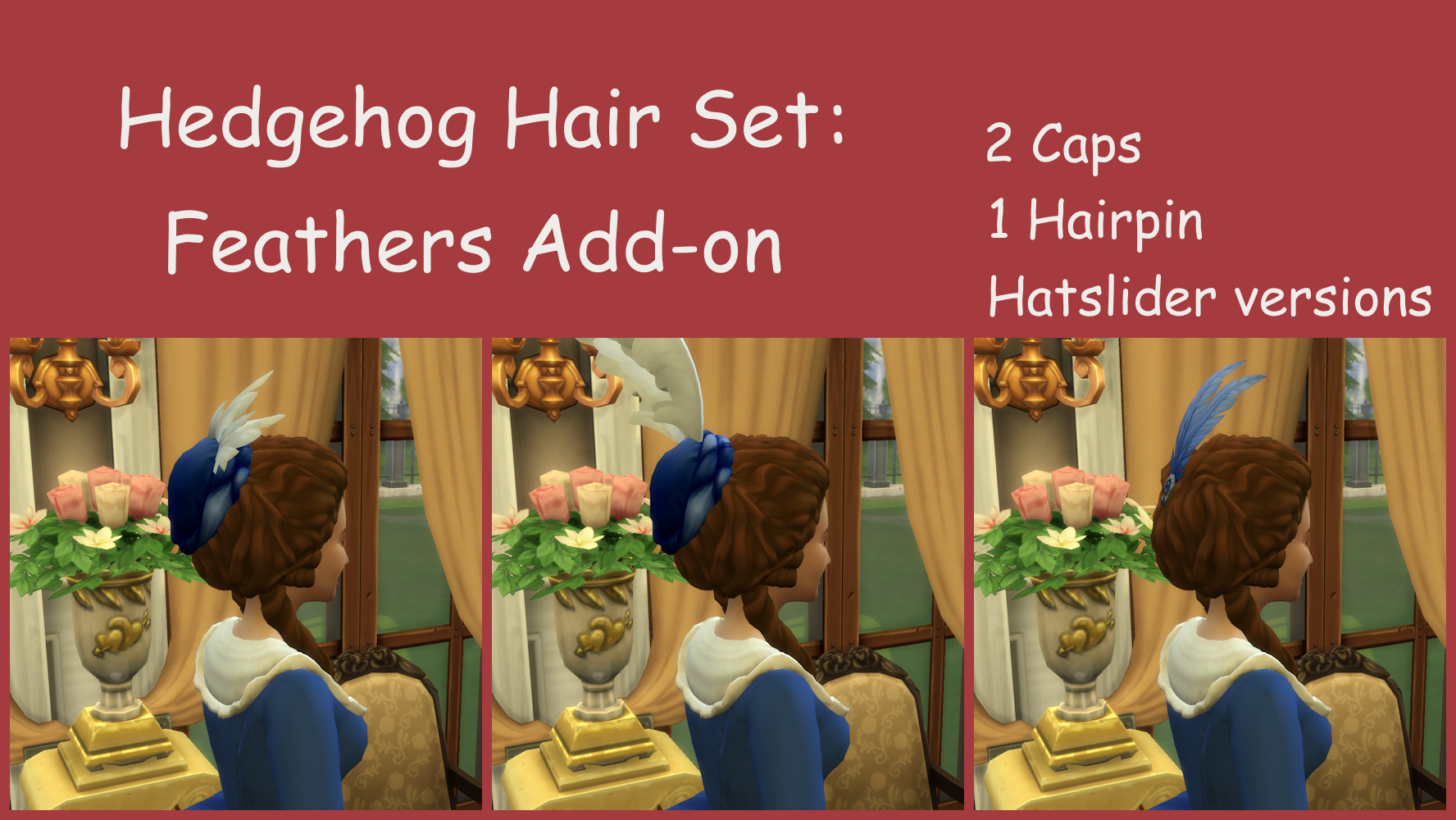 Hedgehog Hair Set: Feathers Add-ons - Gallery - The Sims 4 Create a Sim ...