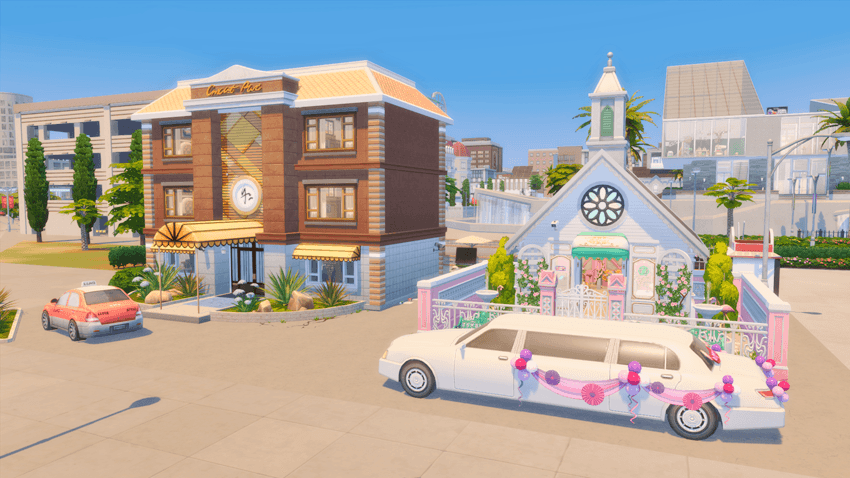 Tacky Honeymoon Hotel and Wedding Chapel - The Sims 4 Rooms / Lots ...