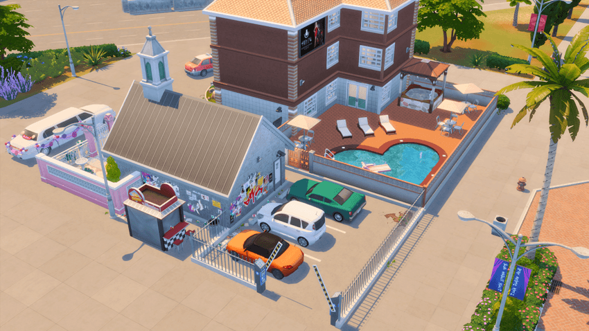 Tacky Honeymoon Hotel and Wedding Chapel - The Sims 4 Rooms / Lots ...