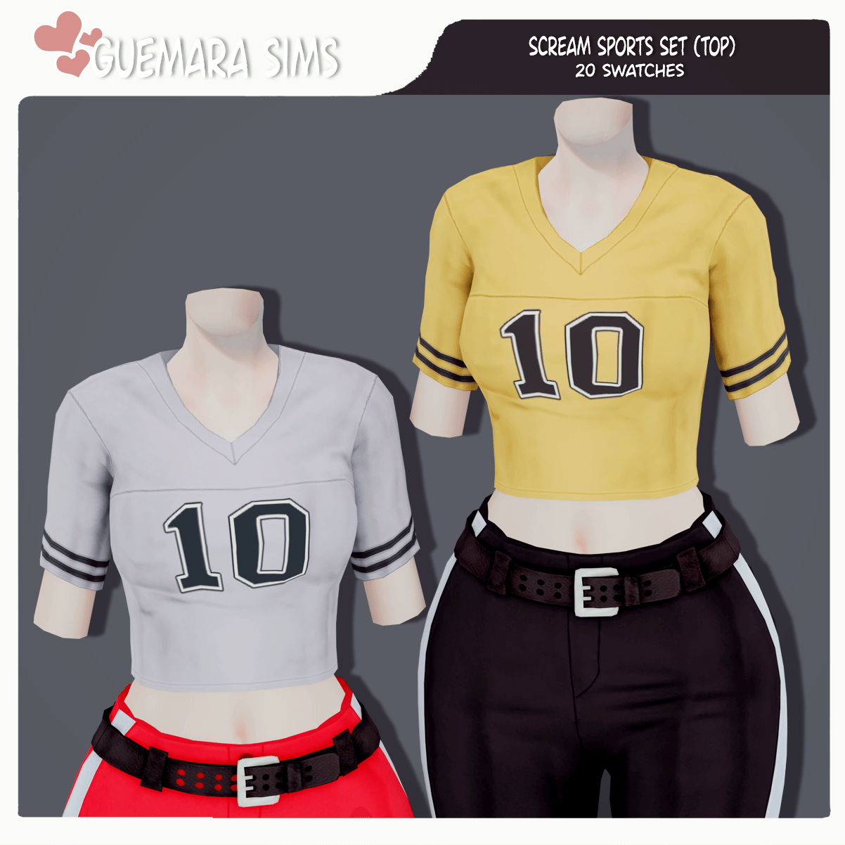 Scream Sports Set (top) - Gallery - The Sims 4 Create a Sim - CurseForge