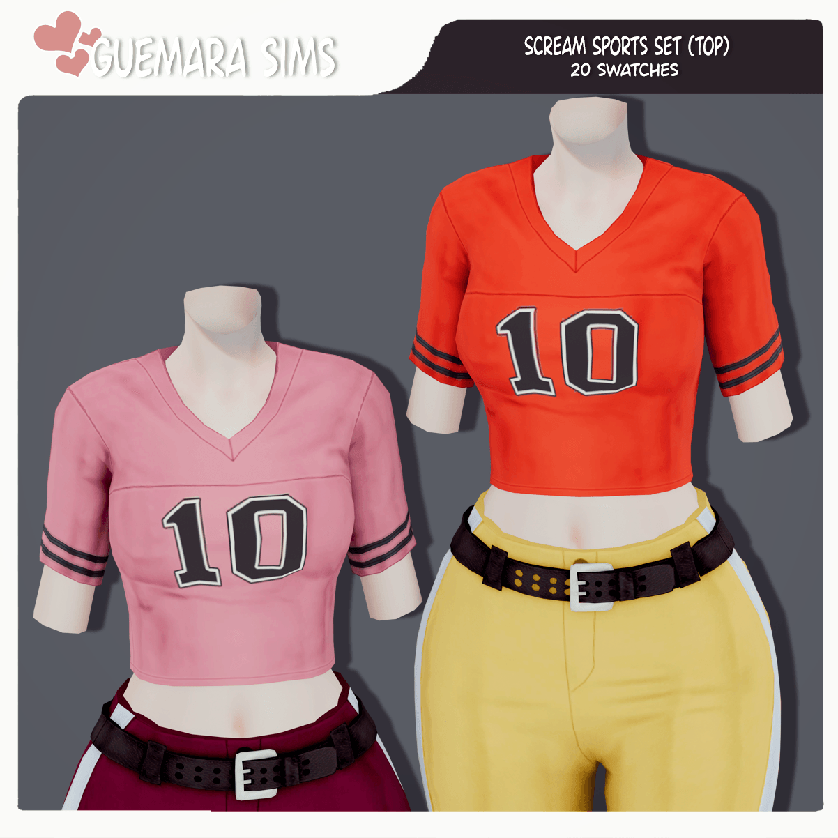 Scream Sports Set (top) - Gallery - The Sims 4 Create a Sim - CurseForge