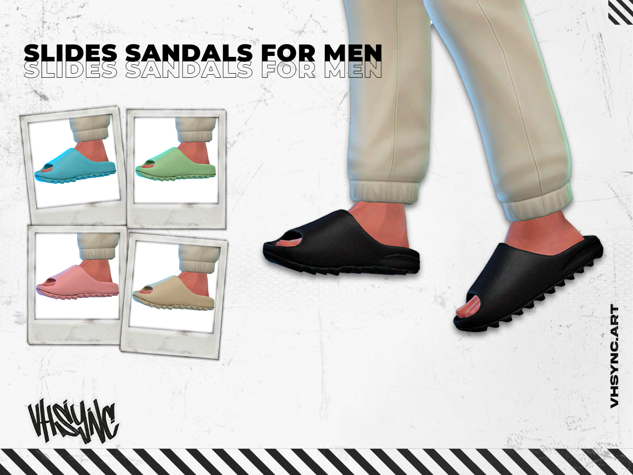 [VHSync] Slides Sandals for men - The Sims 4 Create a Sim - CurseForge