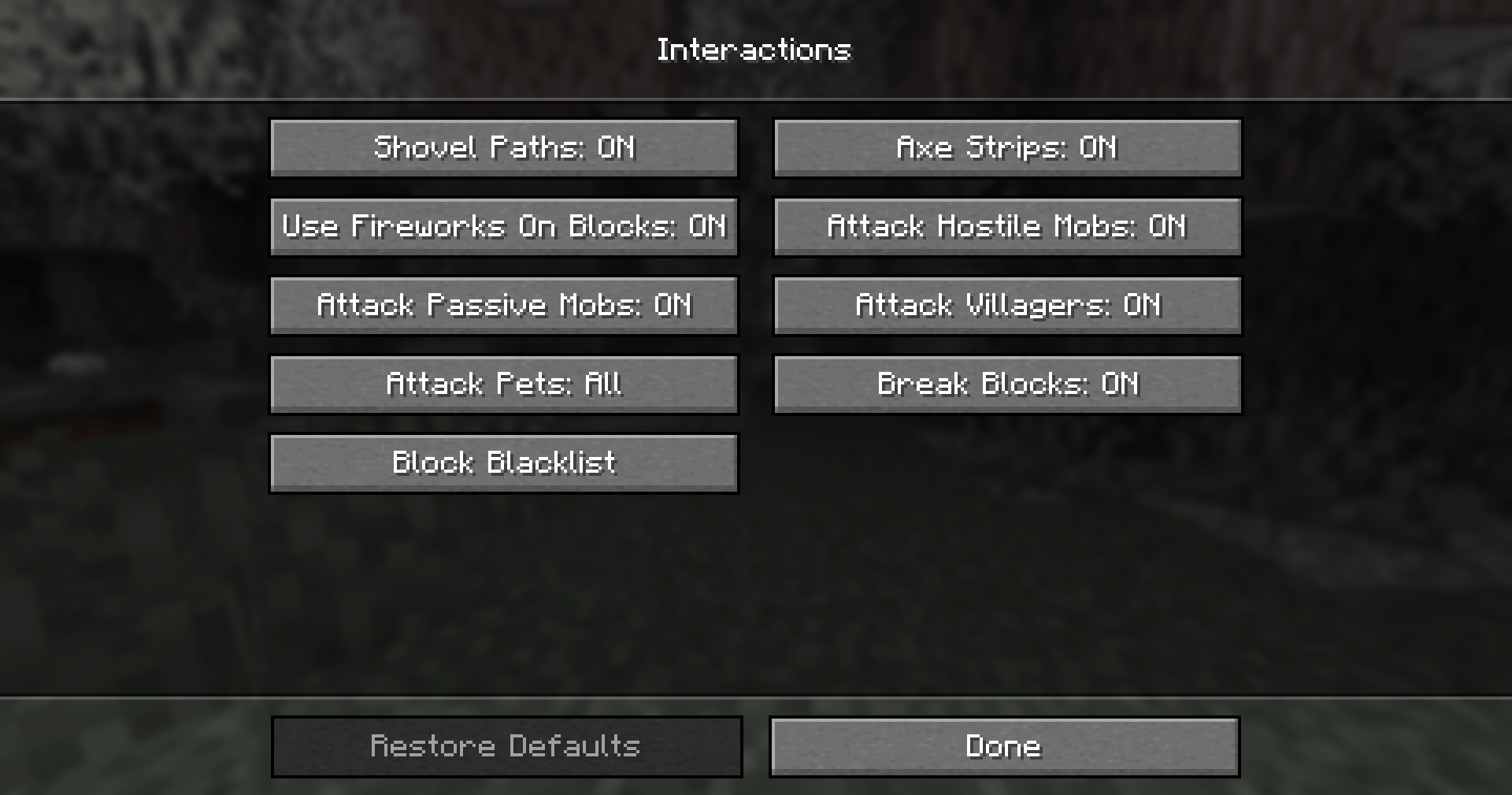 Interaction Manager - Minecraft Mods - CurseForge
