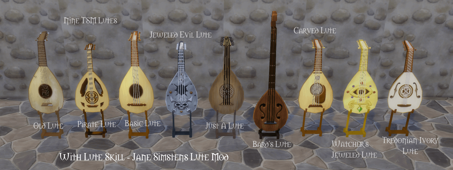 Nine Medieval Lutes from TSM - Lute skill version - Gallery - The Sims ...