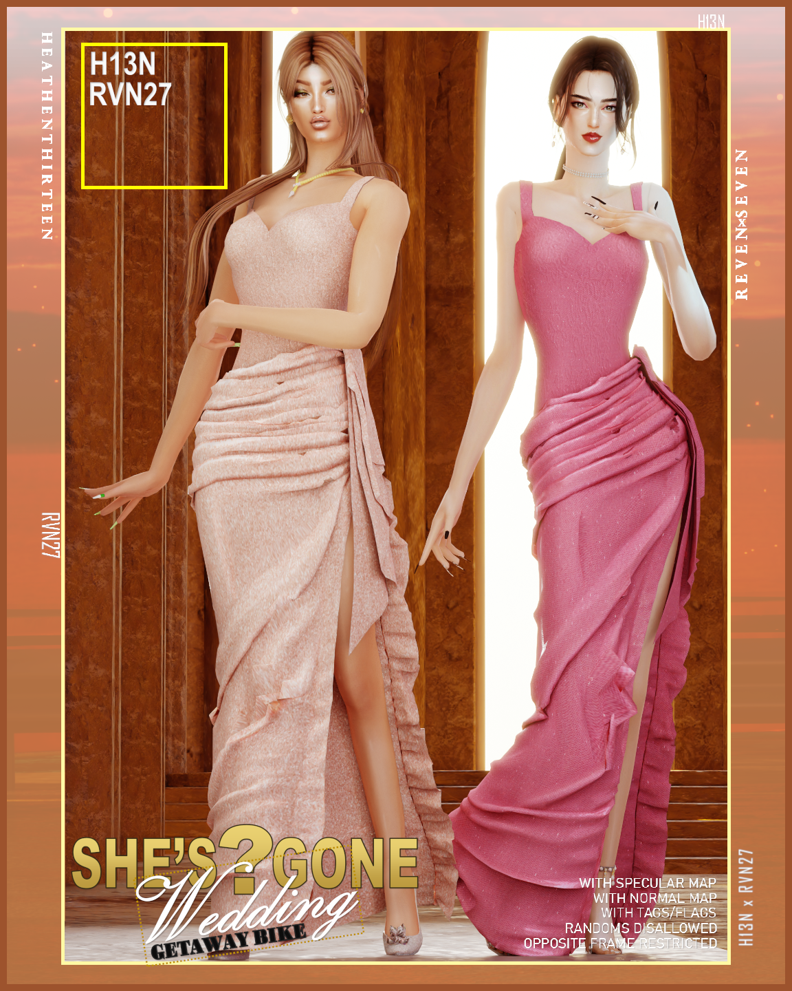 Elegant Gown Overlap Draped Slit Skirt - Gallery - The Sims 4 Create a ...