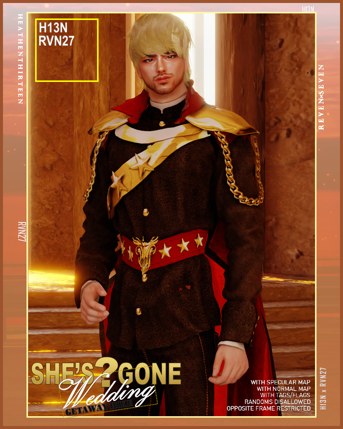 Regal Inspired Embellished Epaulette Cape Formal Jacket - The Sims 4 ...