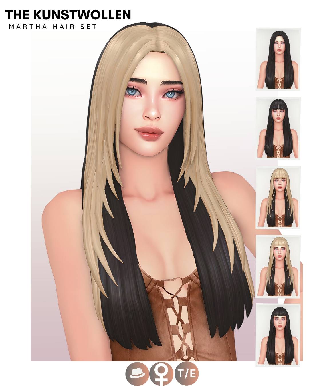 Martha hairstyle set - Gallery - The Sims 4 Create a Sim - CurseForge