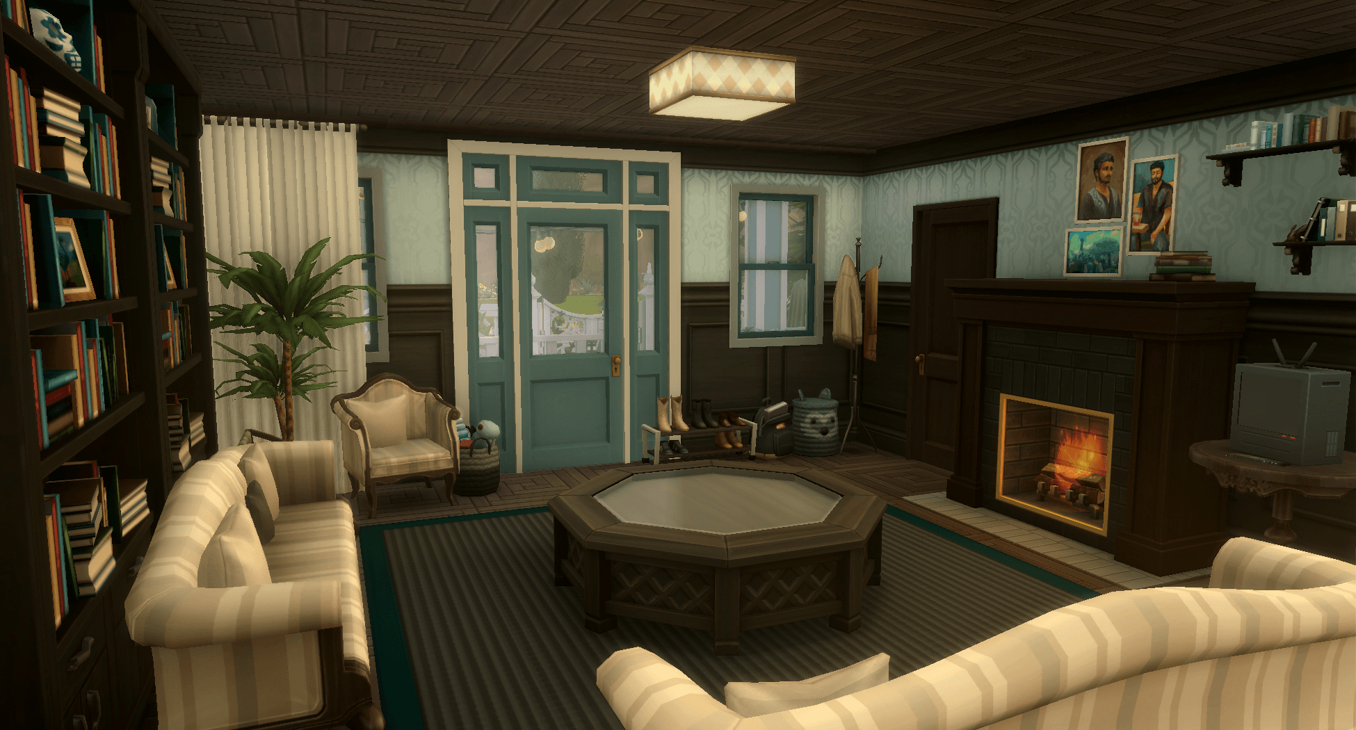 Blue Oasis Home | Base Game* | No CC - The Sims 4 Rooms / Lots - CurseForge