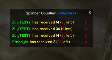 Splinter Counter - ZulgAuras - Gallery - World of Warcraft Addons ...